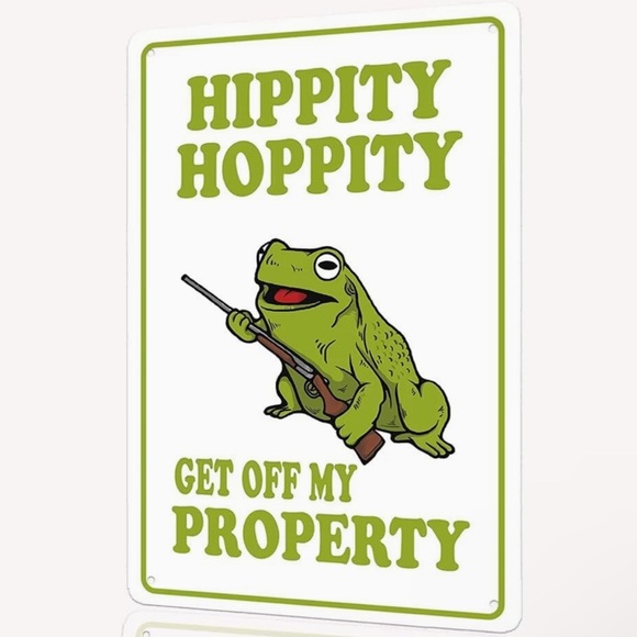 Wall Decor | Hippity Hoppity Get Off My Property Sign | Poshmark